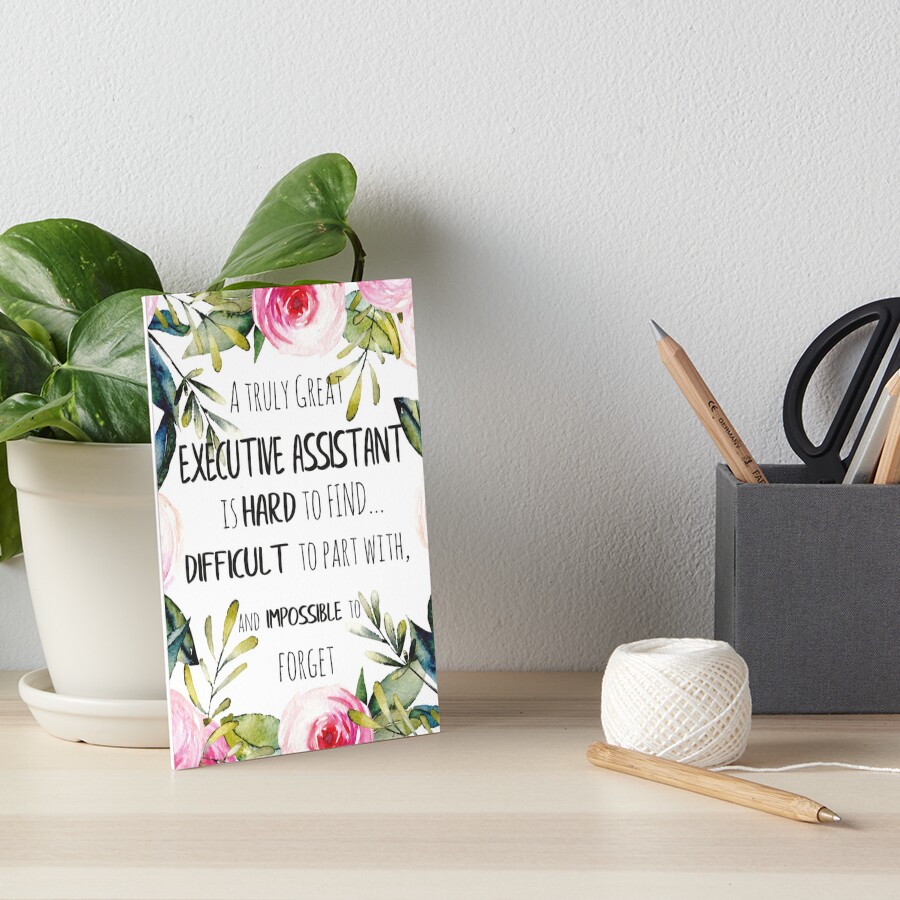 Lámina rígida «Asistente ejecutivo Obsequio de despedida Idea de ...