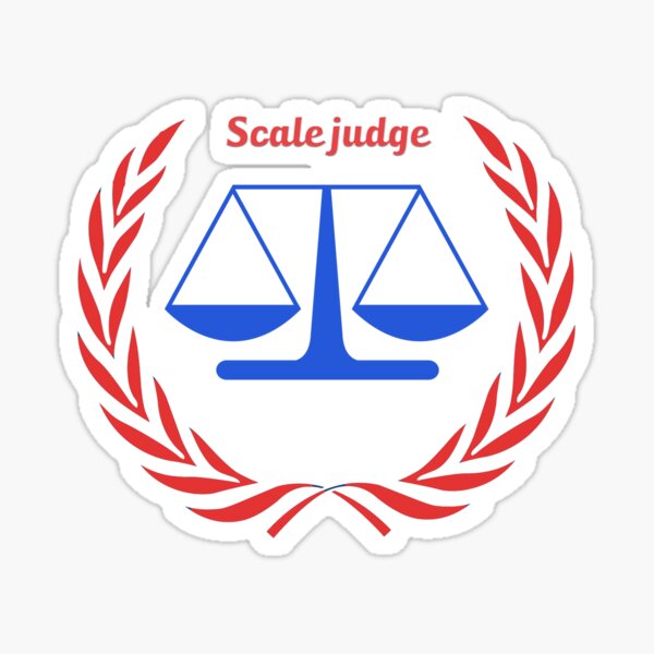"Very beautiful scale judge logo" Sticker by BeautifyDesign | Redbubble