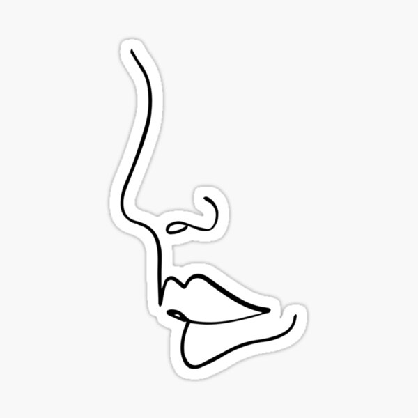 "Face outline" Sticker for Sale by creativehipp0 | Redbubble