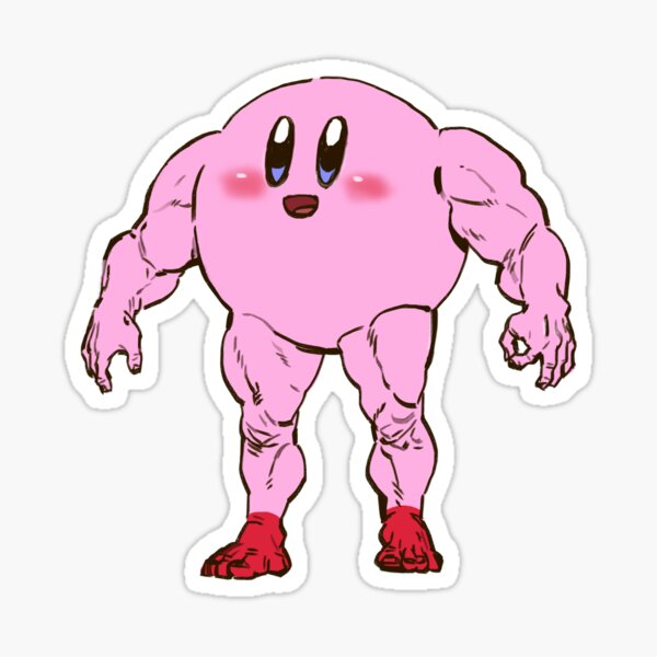 Buff Kirby Meme Stickers | Redbubble