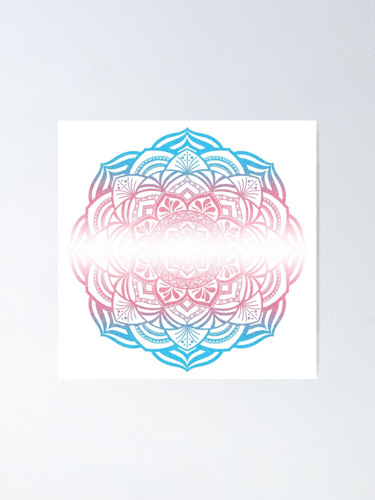 "Gradient Trans Pride Mandala" Poster by JustGottaDraw | Redbubble