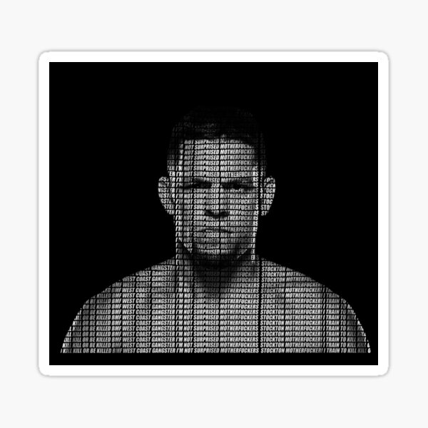 "Text Portrait Of Nate Diaz" Sticker for Sale by ScarSpace | Redbubble