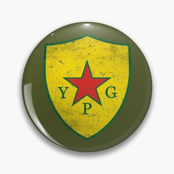 "YPG People's Protection Units Distressed" Pin by Beltschazar | Redbubble
