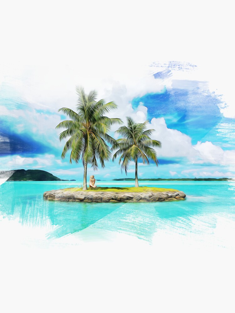 "Dream Island" Sticker for Sale by kispixart | Redbubble