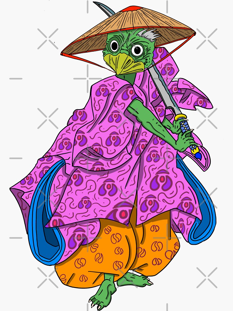 "Kappa Samurai" Sticker for Sale by Riverboy-art | Redbubble