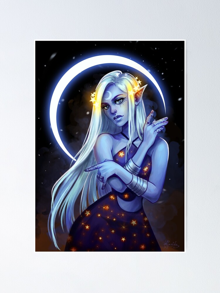 "Moon BG" Poster for Sale by HyanideArt | Redbubble