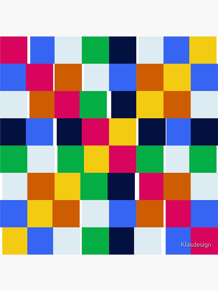 "Random Colorful Square Tiles Pattern Cases" Sticker for Sale by ...