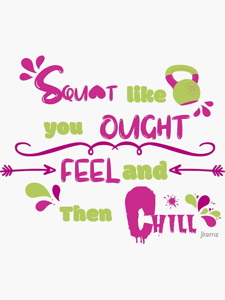 "Motivational kettlebell home workout squat rhyme quote design for ...