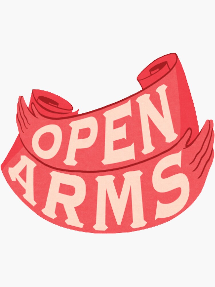 "Open Arms Logo " Sticker by Reo12 | Redbubble