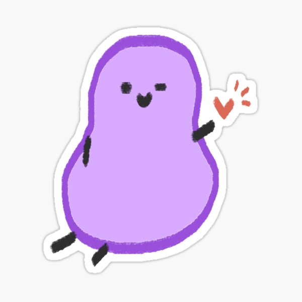 "mister purple patata supports u " Sticker for Sale by yeahido | Redbubble