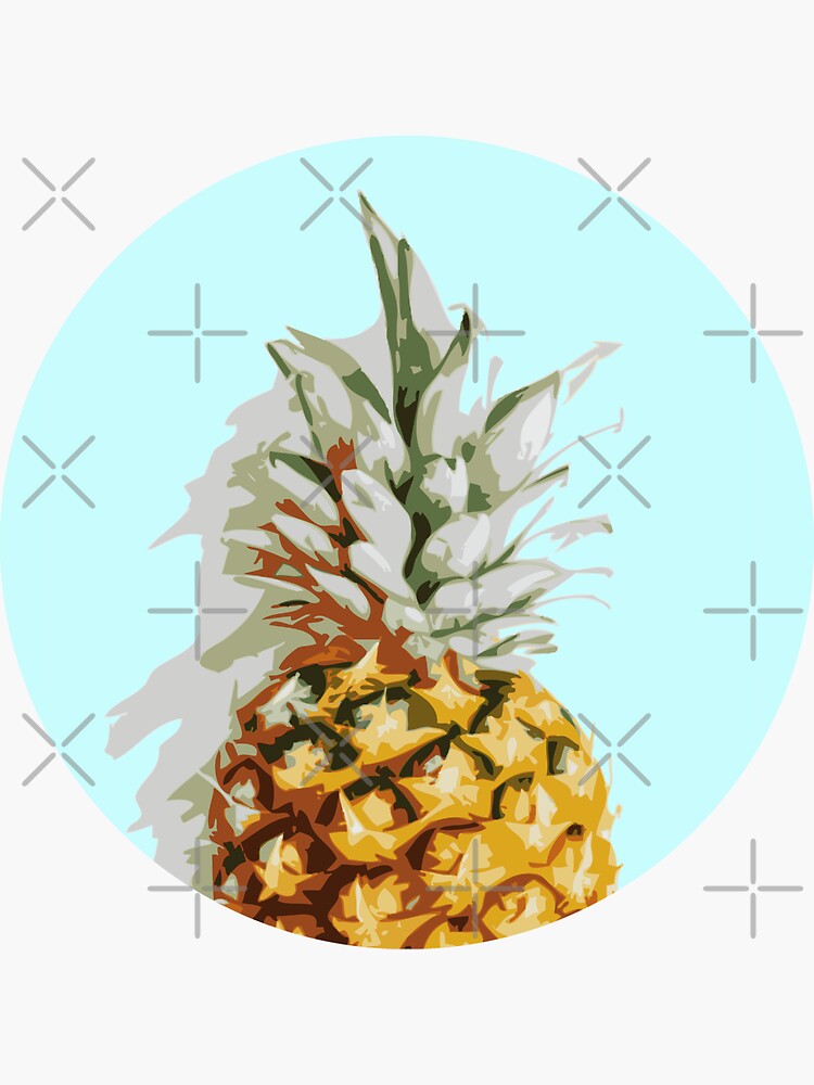 "Pink Ananas" Sticker for Sale by cafelab | Redbubble