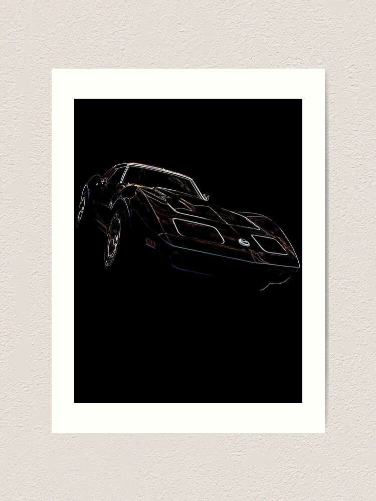 "Corvette C3, corvette 1977" Art Print for Sale by hottehue | Redbubble