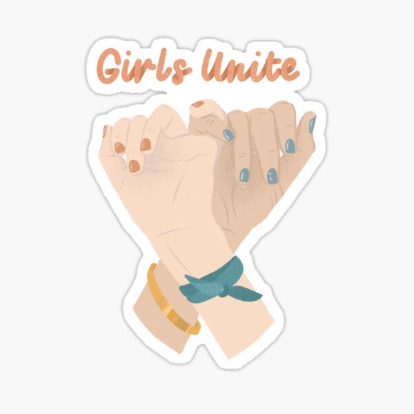 "Girls Unite" Sticker for Sale by JulaArt | Redbubble