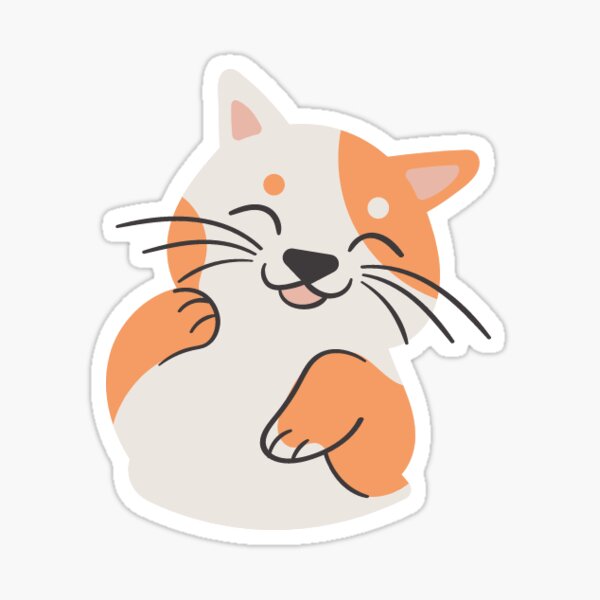 "Cute smiling Cat Sticker " Sticker by Bayror | Redbubble