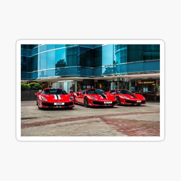 "Ferrari 488 Pista " Sticker for Sale by ricoliu | Redbubble
