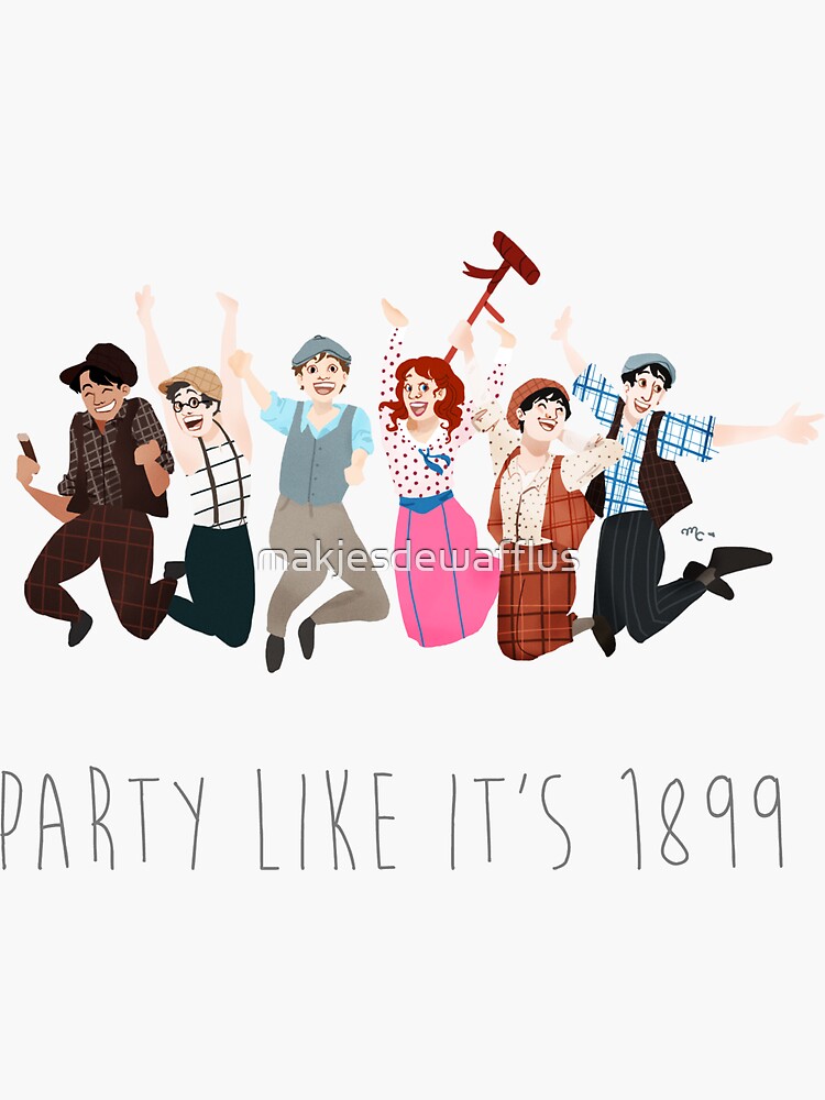 "Party Like It's 1899 - for white things!" Sticker for Sale by ...