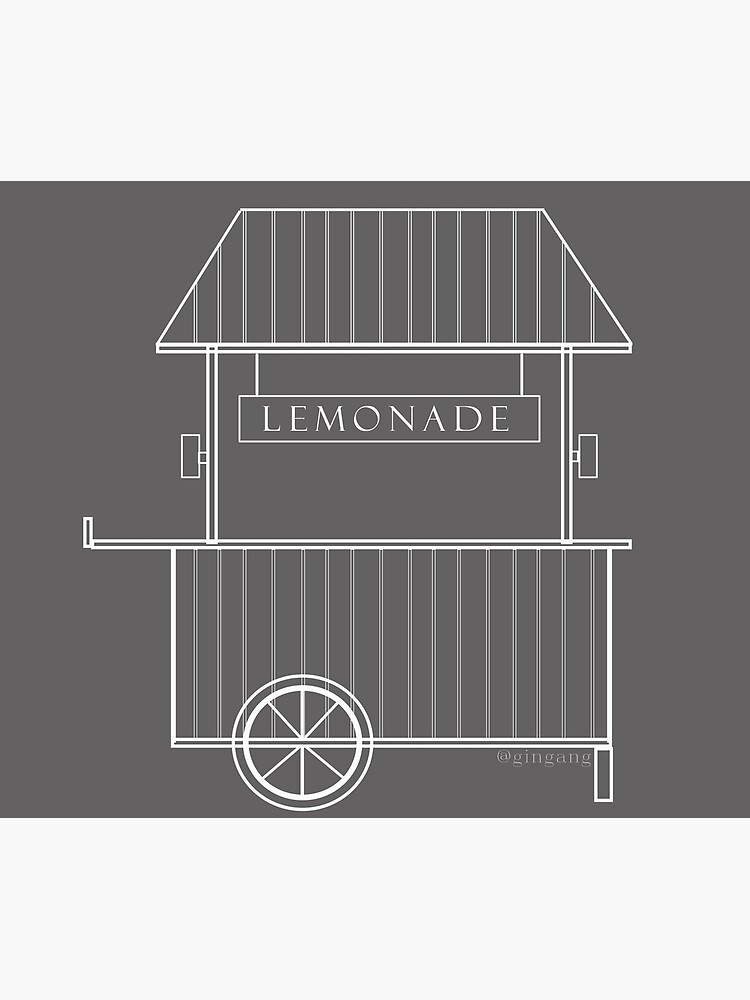 "Lemonade Lemon Cart White Illustration" Poster for Sale by Gingang ...