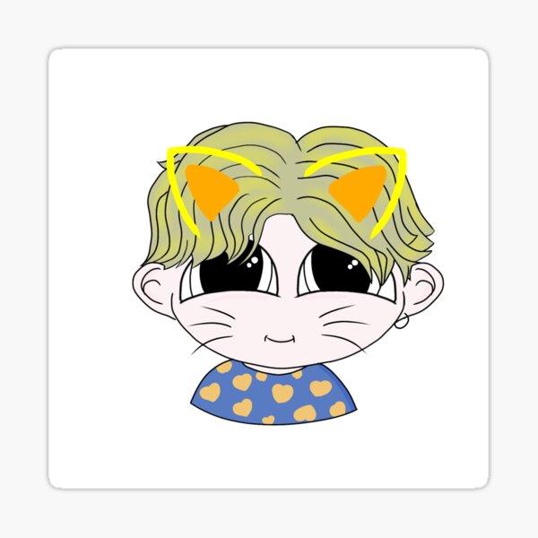"BTS RM Chibi - Idol filter sticker" Sticker for Sale by MusicVibe ...