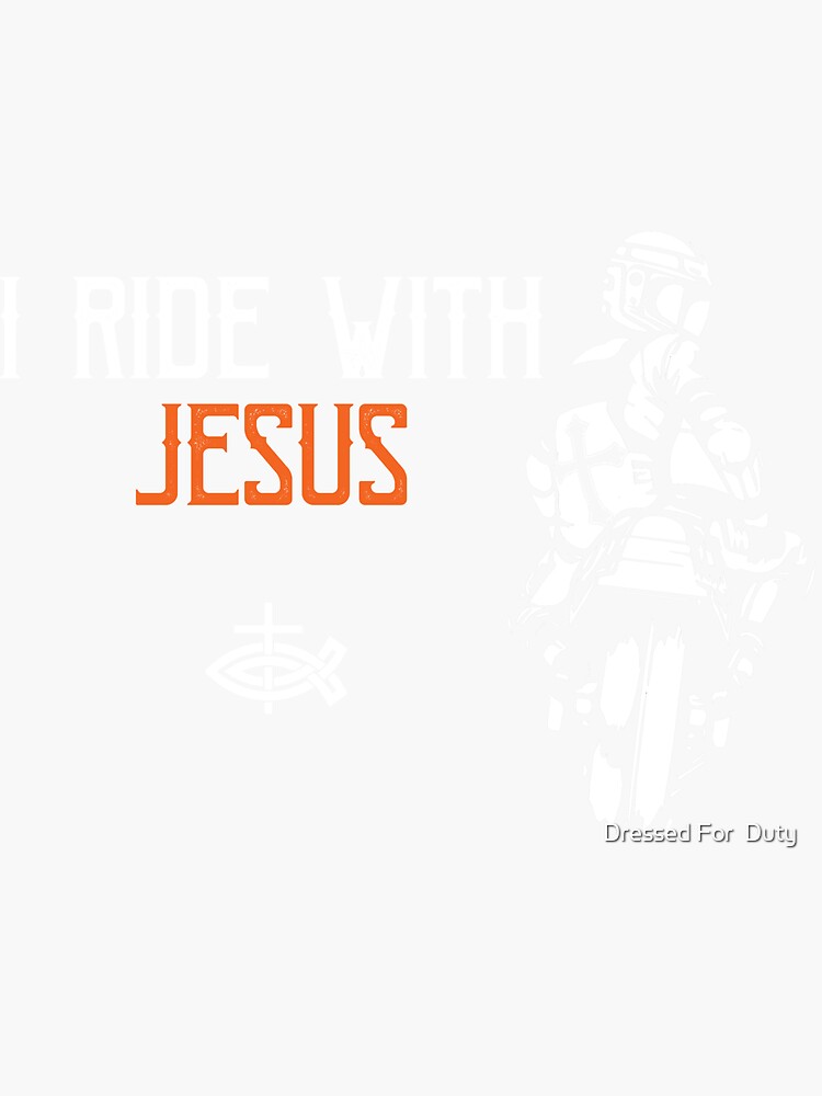 "Christian Biker - I Ride With Jesus - Motorcycle Rider Faith" Sticker ...