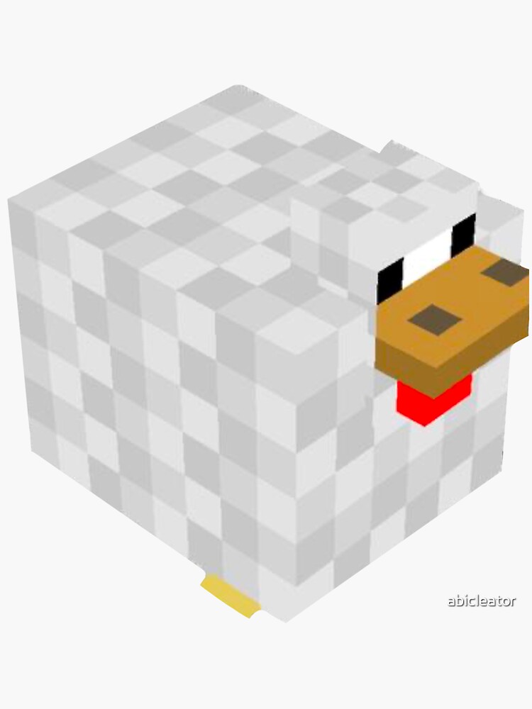 "Chunky Minecraft Chicken" Sticker for Sale by abicleator | Redbubble