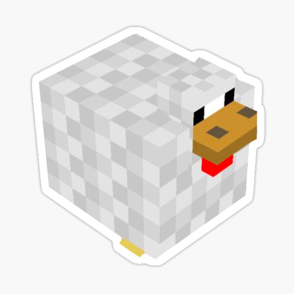 "Chunky Minecraft Chicken" Sticker for Sale by abicleator | Redbubble