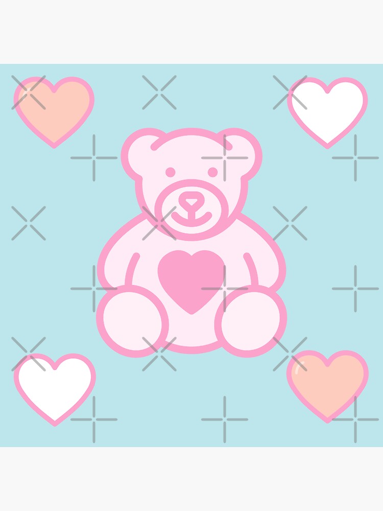 "pink bear" Sticker for Sale by VioletBear | Redbubble
