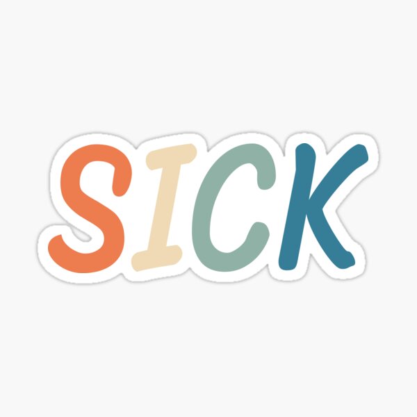 "SICK retro vintage colors teen slang" Sticker for Sale by mwagie ...