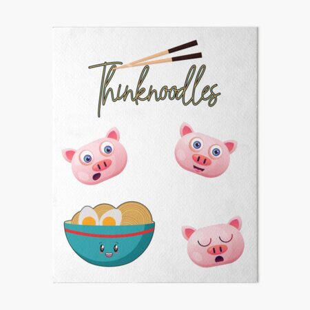 Piggy Thinknoodles Wall Art | Redbubble