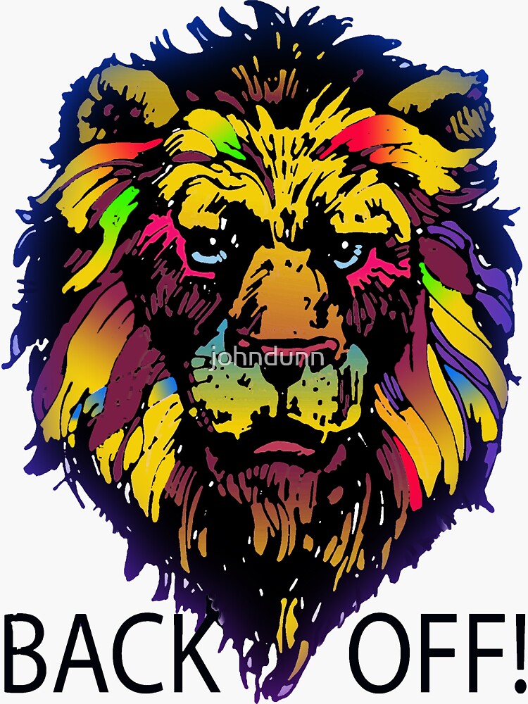"Back Off (no Background)" Sticker for Sale by johndunn | Redbubble