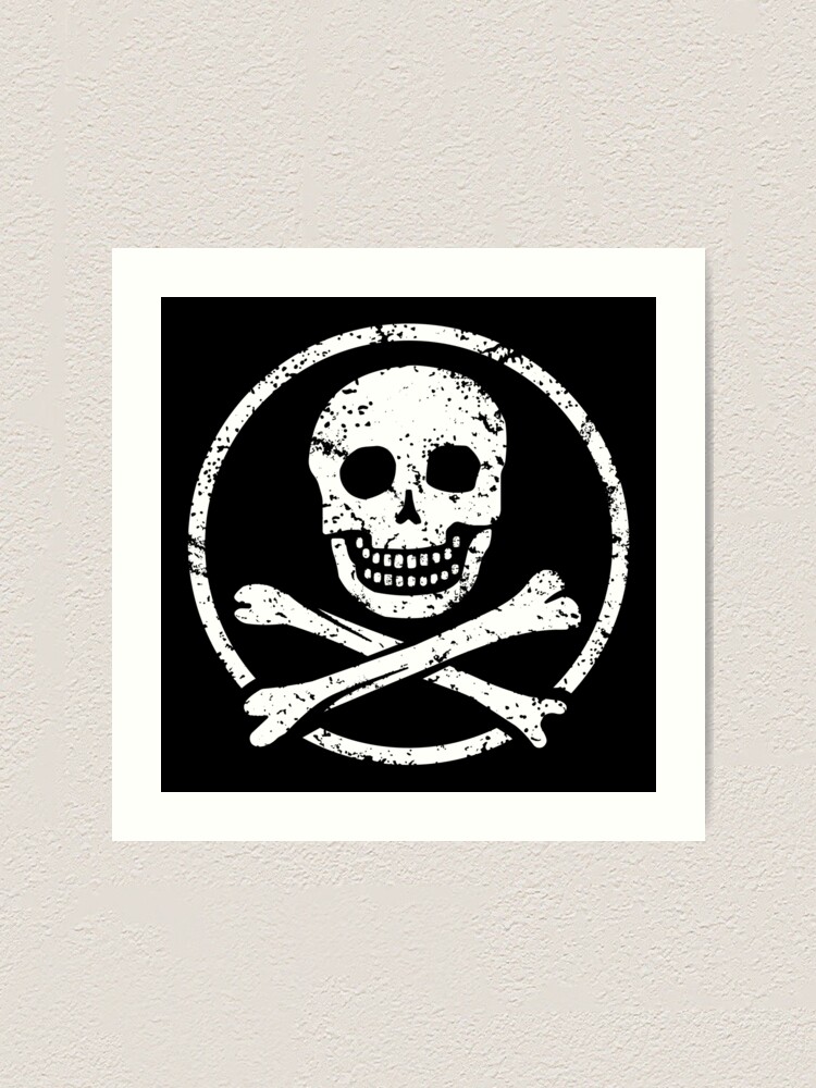 "Skull & Crossbones - Distressed" Art Print for Sale by IncognitoMode ...