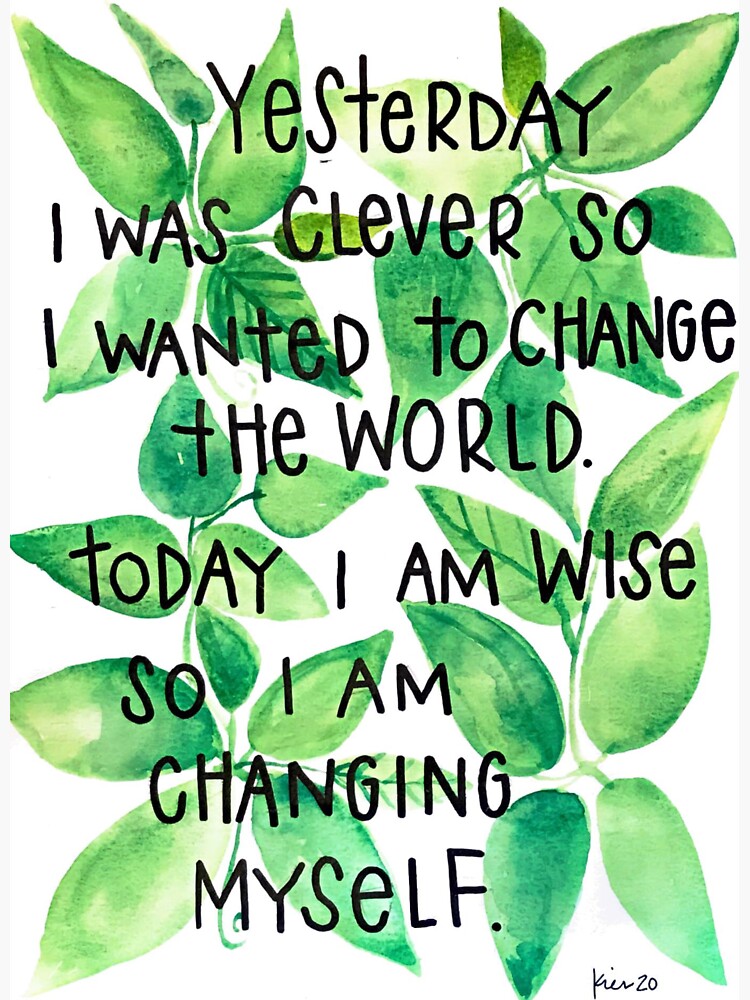 "Yesterday I was clever" Sticker for Sale by Kiersten Short | Redbubble