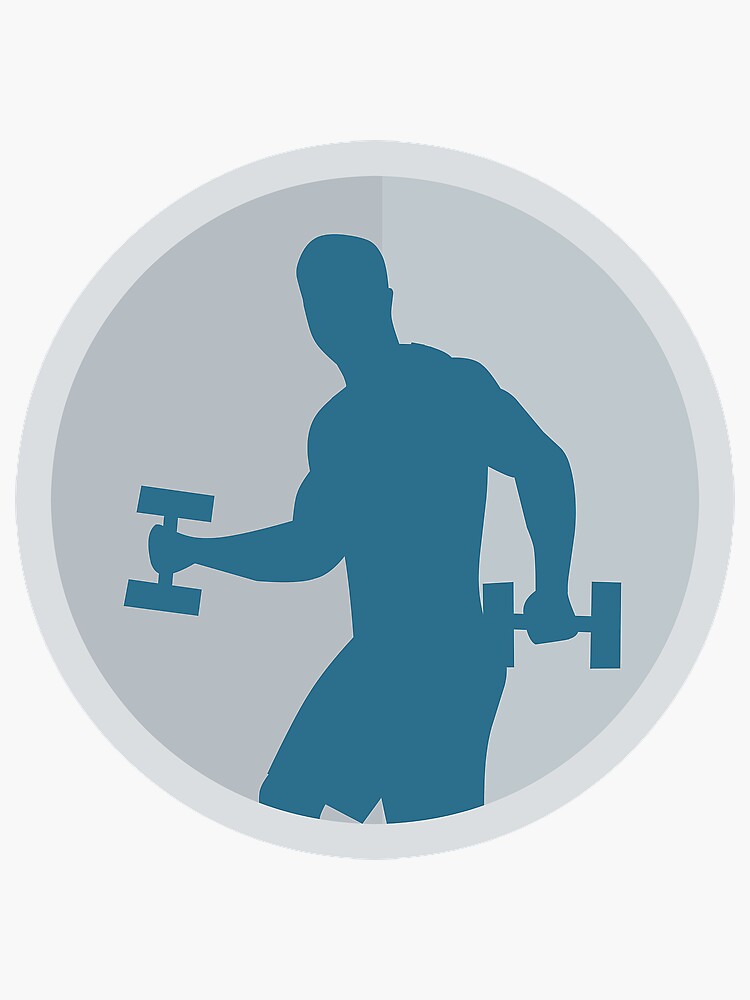 "logo - biceps curls" Sticker by DeezShirtz24 | Redbubble