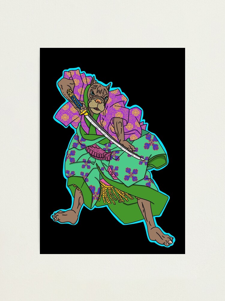 "Demon Guard Dog Samurai" Photographic Print by Riverboy-art | Redbubble