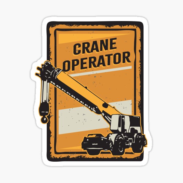 "Vintage crane operator" Sticker by ElBeDesigns | Redbubble