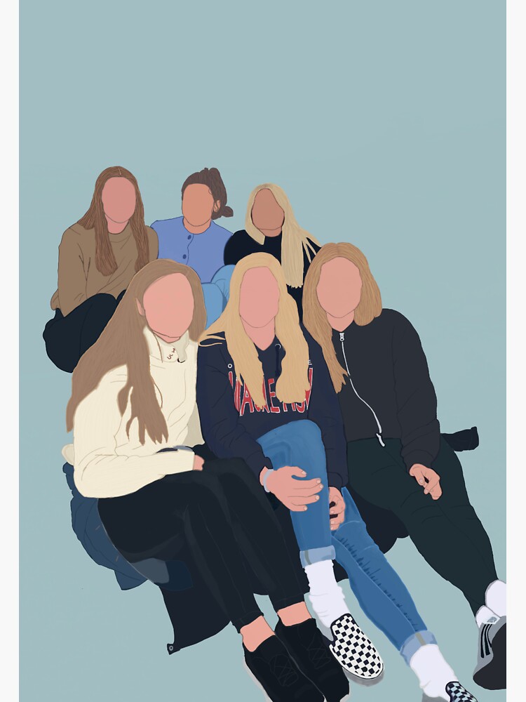 "Friend group " Sticker for Sale by Angelika1311 | Redbubble