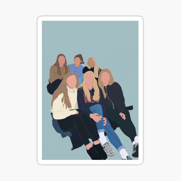 "Friend group " Sticker for Sale by Angelika1311 | Redbubble