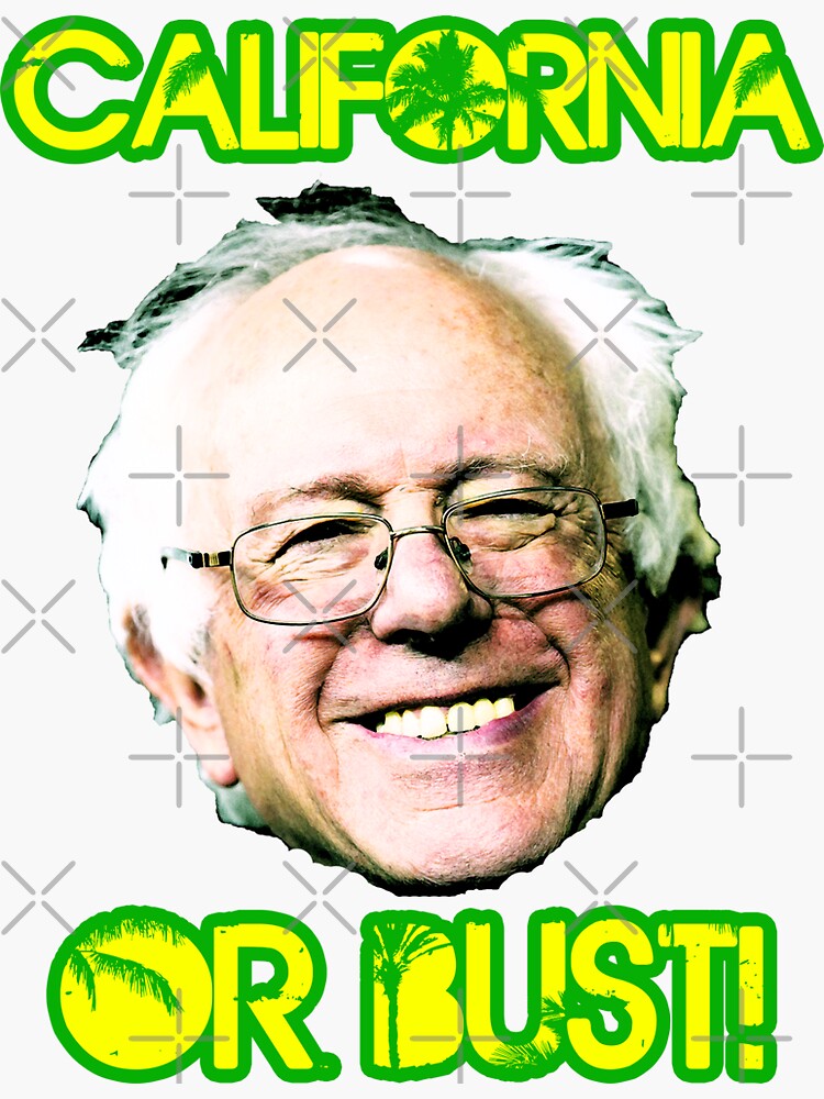 "California or Bust" Sticker for Sale by Thelittlelord | Redbubble