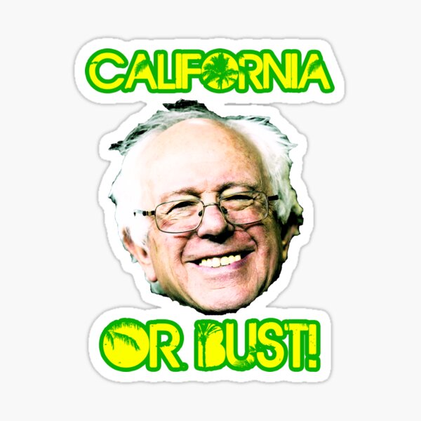 "California or Bust" Sticker for Sale by Thelittlelord | Redbubble