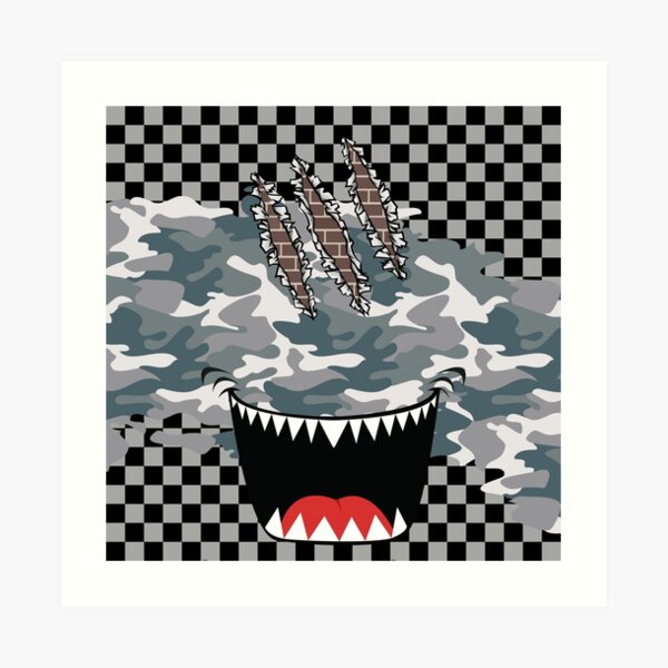 "Rugged Camouflage Beast Grin Street Art" Art Print by 4U2NV-LDN ...