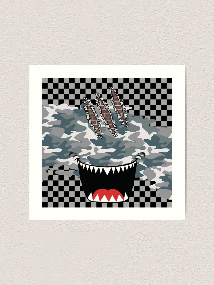 "Rugged Camouflage Beast Grin Street Art" Art Print by 4U2NV-LDN ...