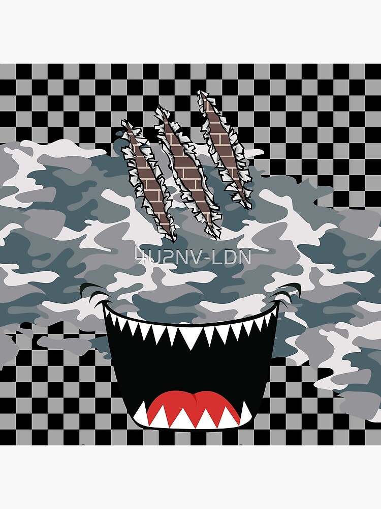 "Rugged Camouflage Beast Grin Street Art" Art Print by 4U2NV-LDN ...