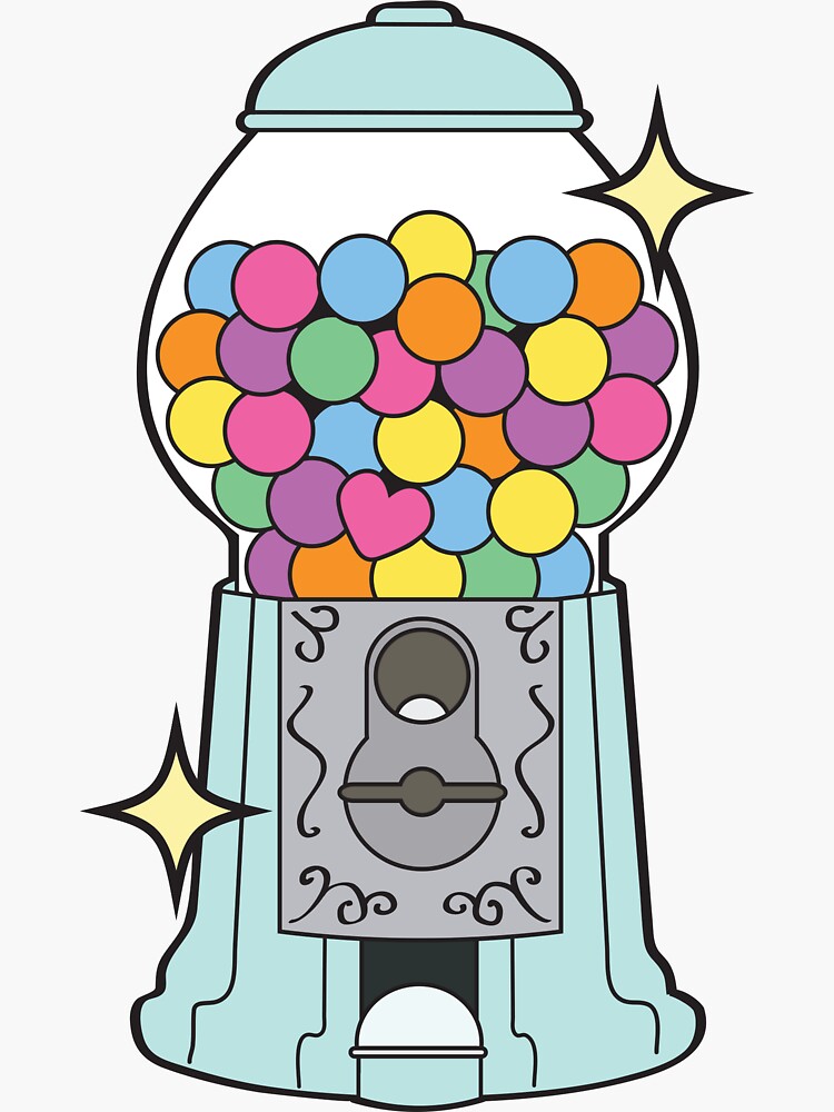 "Gumball Machine " Sticker for Sale by elorasaurus | Redbubble