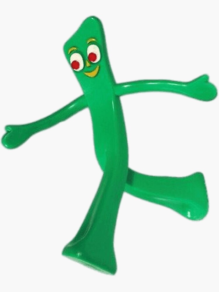 "Gumby " Sticker for Sale by nostalgic-stuff | Redbubble