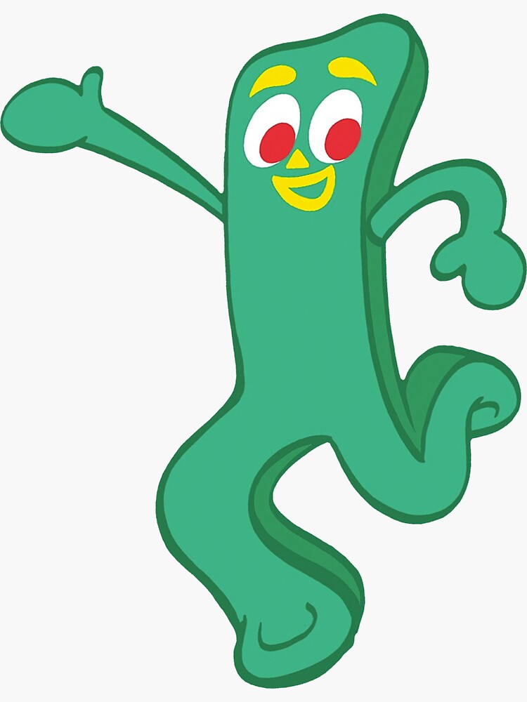"Gumby " Sticker for Sale by nostalgic-stuff | Redbubble