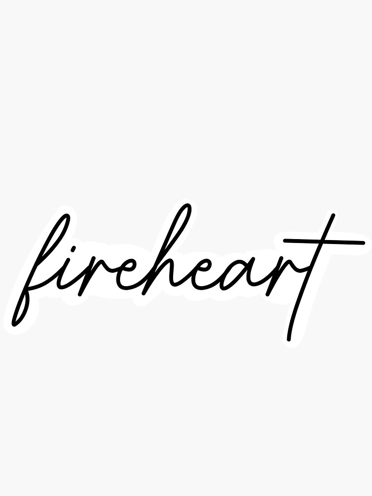 "fireheart script" Sticker for Sale by The Book Goblin | Redbubble