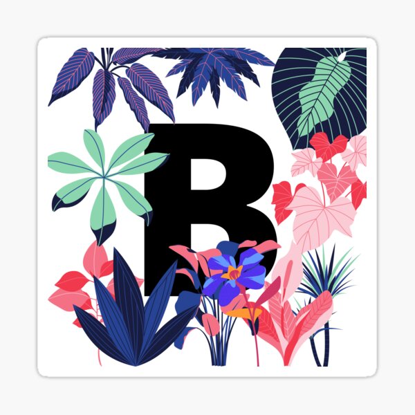 "B letter" Sticker by Inspira-T | Redbubble