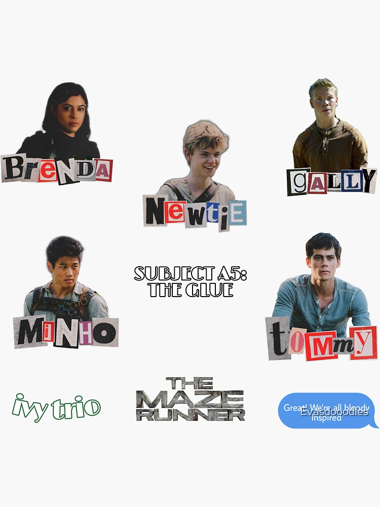 "The Maze Runner Sticker Pack" Sticker for Sale by Evasdooodles | Redbubble