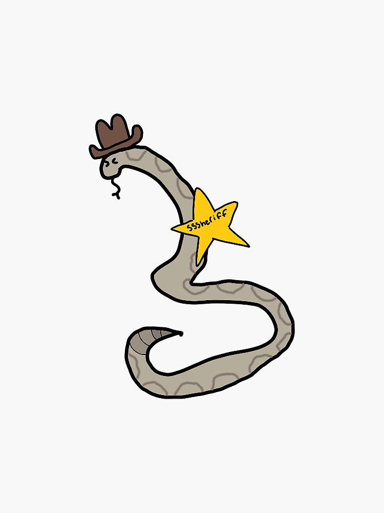 "Sheriff snake" Sticker for Sale by jmankk | Redbubble