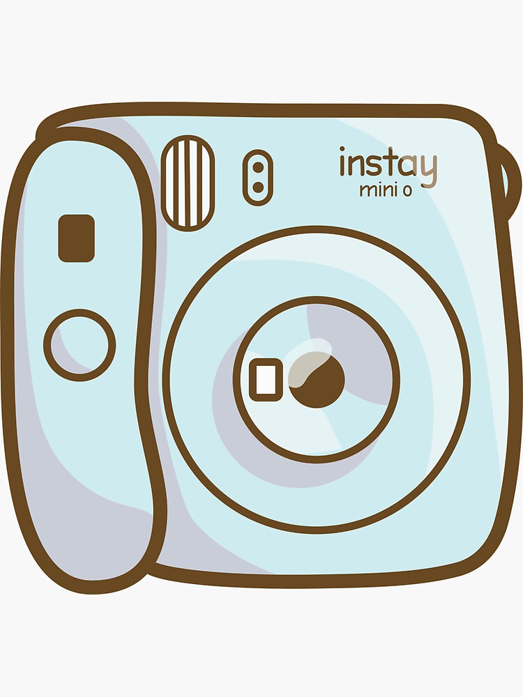 "Blue Instant Camera Sticker" Sticker for Sale by LuYukari | Redbubble