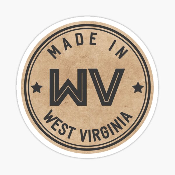 "Made In West Virginia WV State USA" Sticker for Sale by PixelOnFire ...